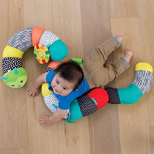 Infantino Prop-A-Pillar Tummy Time & Seated Support - Pillow Support for Newborn and Older Babies, with Detachable Support Pillow and Toys, 3 Piece Set (Pack of 1)