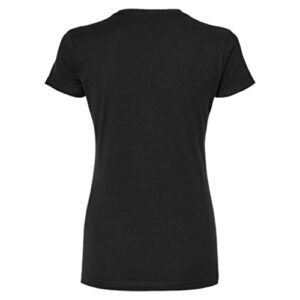 Tultex Ladies' Slim Fit Fine Jersey Tee- Black- 2XL