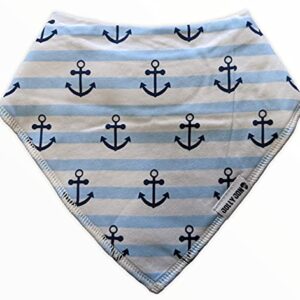 Jolly Jon Nautical Baby Bandana Drool Bibs - 4 Pack Baby Bib Gift Set - Nautical Drooling and Teething Babies – Thick Soft Absorbent Sea Bibs - Cotton Bibs for Boys and Girls