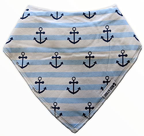 Jolly Jon Nautical Baby Bandana Drool Bibs - 4 Pack Baby Bib Gift Set - Nautical Drooling and Teething Babies – Thick Soft Absorbent Sea Bibs - Cotton Bibs for Boys and Girls