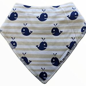 Jolly Jon Nautical Baby Bandana Drool Bibs - 4 Pack Baby Bib Gift Set - Nautical Drooling and Teething Babies – Thick Soft Absorbent Sea Bibs - Cotton Bibs for Boys and Girls