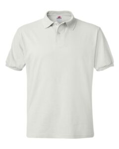 hanes by cotton-blend jersey men's polo_white_l