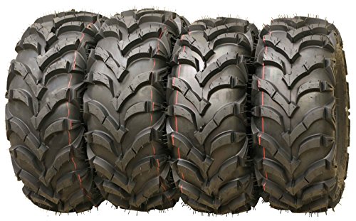 Set of 4 WANDA ATV/UTV Tires 25X8-12 25X10-12 P341 Solid Deep Tread for 2005-2014 HONDA FOREMAN 500