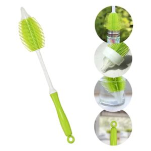 innobaby 2-in-1 silicone bottle brush, green