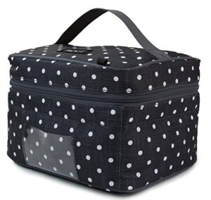 packit freezable baby bottle cooler for breastmilk and formula, polka dots