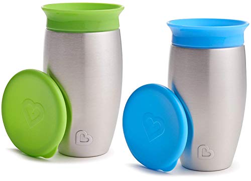 Munchkin Miracle Stainless Steel 360 Sippy Cup (Blue/Green)