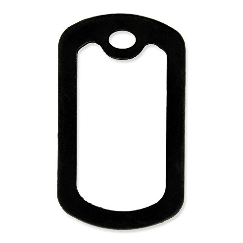 PinMart Military Dog Tag Silencer – Silicone Rubber ID Tag Protector – Tag Edge Bumper Prevents Noise & Scratching, Black