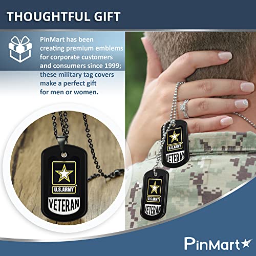 PinMart Military Dog Tag Silencer – Silicone Rubber ID Tag Protector – Tag Edge Bumper Prevents Noise & Scratching, Black