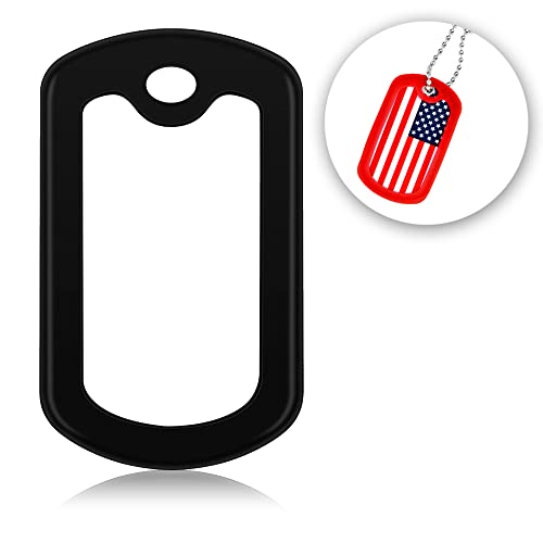 PinMart Military Dog Tag Silencer – Silicone Rubber ID Tag Protector – Tag Edge Bumper Prevents Noise & Scratching, Black