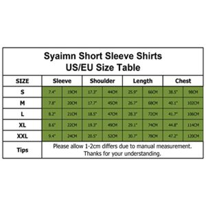 SYAIMN Unisex 3D Printed Short Sleeve T-Shirts Casual Graphics Tees S