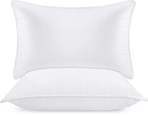 utopia bedding bed pillows for sleeping (white), queen size, set of 2, hotel pillows, cooling pillows for side, back or stomach sleepers