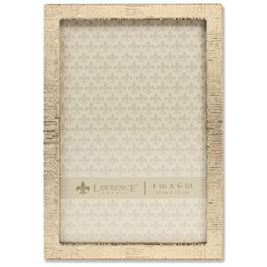 lawrence frames 712346 4x6 gold metal linen pattern picture frame