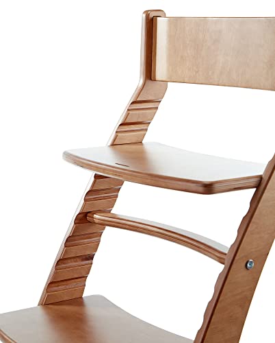 Fornel Heartwood Walnut Adjustable Wooden High Chair for Babies Toddlers and Kids Dining Highchair from 24 Months