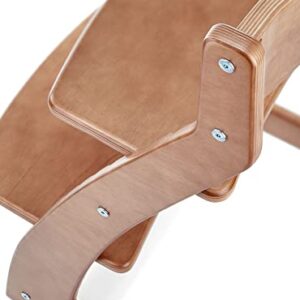 Fornel Heartwood Walnut Adjustable Wooden High Chair for Babies Toddlers and Kids Dining Highchair from 24 Months