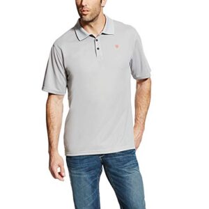 ariat male tek polo silver lining large