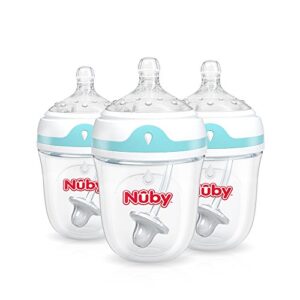 nuby 3 piece comfort 360 bottle, 5 ounce