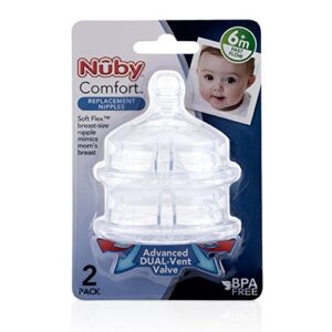 Nuby 2 Piece Fast Flow Comfort Nipple