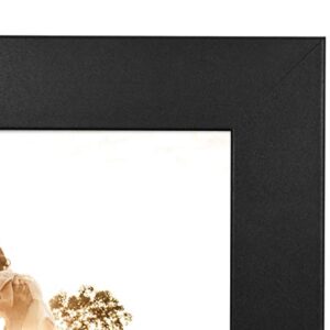 Golden State Art, 4x6 Double Picture Frame Vertical Hinged Photo Frame 2 Opening Folding Family Frames Collage, with Real Glass (4x6, Black, 1-Pack)