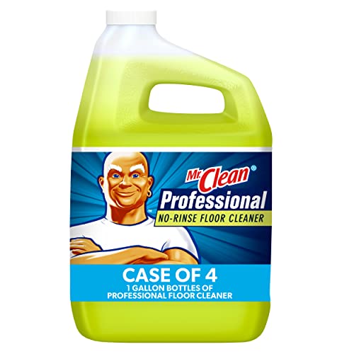 Mr. Clean Professional Floor Cleaner, Bulk No-Rinse Ready to Use Cleaner Refill for Hardwood, Tile or Laminate Floors, Commercial Use, 1 Gal. (Case of 4)