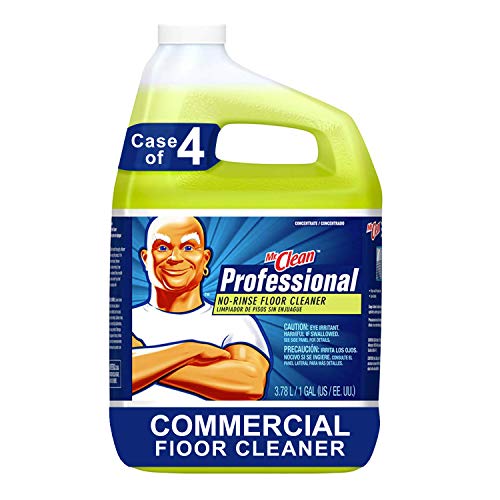 Mr. Clean Professional Floor Cleaner, Bulk No-Rinse Ready to Use Cleaner Refill for Hardwood, Tile or Laminate Floors, Commercial Use, 1 Gal. (Case of 4)