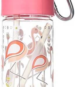 SugarBooger Flip & Sip Clear Tritan Cup, Flamingo