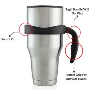 Grab Life Outdoors 40 Oz Handle - 7 COLORS - Fits 40 Oz Tumblers - Perfect for 40 Oz Ozark Trail, 40 Oz RTIC, 40 Oz Beast, 40 Oz Simple Modern, 40 Oz Pure & More - Handle Only (Black)