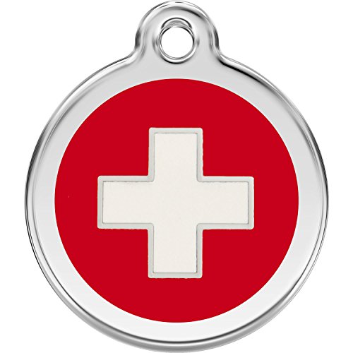 Red Dingo Personalized Swiss Cross Pet ID Dog Tag (Medium)