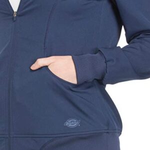 Dynamix Scrubs for Women, Athletic-Inspired Zip Front Jackets for Women with Four-Way Stretch and Moisture Wicking DK330, L, Navy