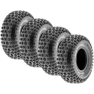 set of 4 sunf a011 xc sport atv & go karts knobby tires 145/70-6 (14x6-6), 6 pr, tubeless