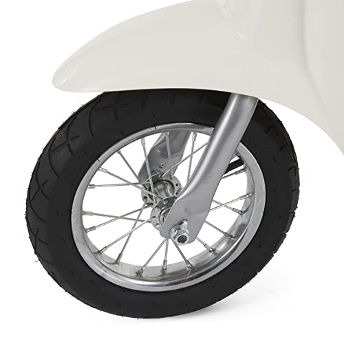 Razor Pocket Mod Miniature Euro 24V Electric Kids Ride On Retro Scooter, Speeds up to 15 MPH with 10 Mile Range, Ages 13 and Up, White