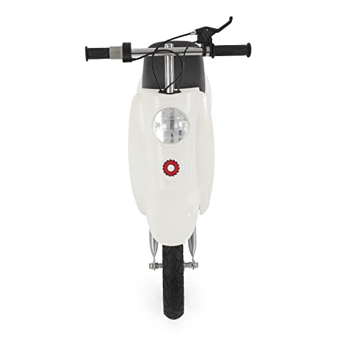 Razor Pocket Mod Miniature Euro 24V Electric Kids Ride On Retro Scooter, Speeds up to 15 MPH with 10 Mile Range, Ages 13 and Up, White