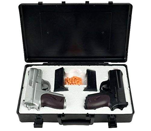 New CYMA Twin Spring Airsoft Dual Pistol Combo Pack Set Hand Gun w/Case 6mm BB