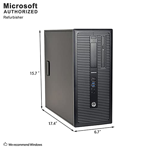 HP EliteDesk 800 G1 Small Form Business High Performance Desktop Computer PC (Intel Core i5 4570 up to 3.9GHz, 16G RAM, 120G SSD+1T HDD, DVD-ROM, WiFi, DP, Windows 10 Professional) (Renewed)