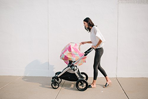 Baby Car Seat Cover Canopy and Nursing Cover Multi-Use Stretchy 5 in 1 Gift"Monet" by Copper Pearl