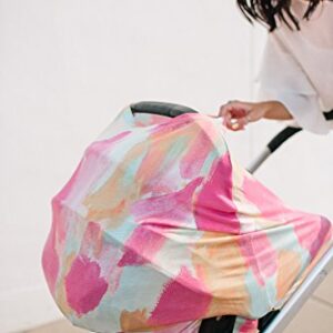 Baby Car Seat Cover Canopy and Nursing Cover Multi-Use Stretchy 5 in 1 Gift"Monet" by Copper Pearl