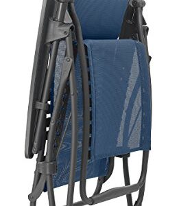 Lafuma Futura Zero Gravity Patio Recliner (Ocean Blue Batyline Canvas) Outdoor Folding Lounge Chair