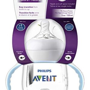 Philips Avent Natural Trainer Sippy Cup with Fast Flow Nipple and Soft Spout, 5oz, 1pk