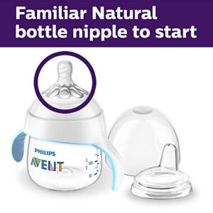 Philips Avent Natural Trainer Sippy Cup with Fast Flow Nipple and Soft Spout, 5oz, 1pk