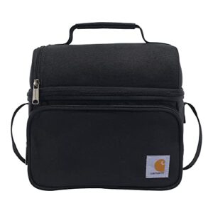 carhartt deluxe dual compartment insulated lunch cooler bag, black