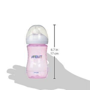 Philips Avent Natural Baby Bottle, Pink, 9oz, 4pk, SCF013/48