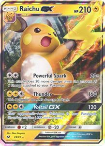 pokemon - raichu-gx - 29/73 - ultra rare