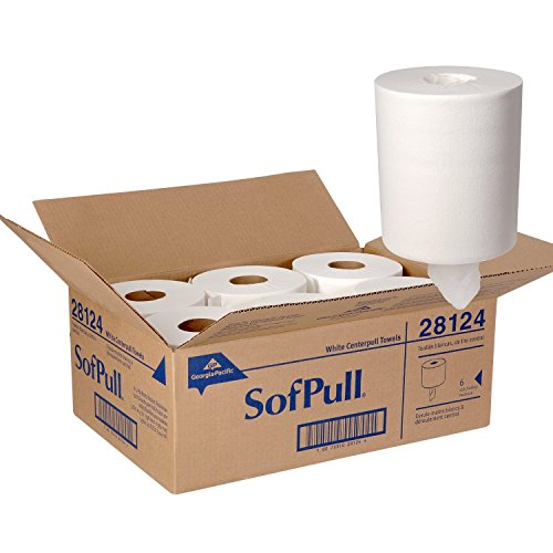 Georgia-Pacific GP-28124-2 SofPull Centerpull Regular Capacity Paper Towel, 2 Cases (6 Rolls), White