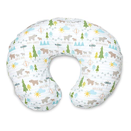 Boppy Nursing Pillow Original Support, North Park, Ergonomic Nursing Essentials for Bottle and Breastfeeding, Firm Hypoallergenic Fiber Fill, with Removable Nursing Pillow Cover, Machine Washable