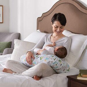 Boppy Nursing Pillow Original Support, North Park, Ergonomic Nursing Essentials for Bottle and Breastfeeding, Firm Hypoallergenic Fiber Fill, with Removable Nursing Pillow Cover, Machine Washable