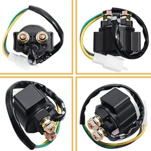 Cyleto Motorcycle Parts Starter Solenoid Relay for 4-Stroke GY6 Engine 50cc 150cc 200cc 250cc ATV Dirt Bikes Scooters Go Kart Dne Buggys Quad 4 Wheelers Pit Bike Moped Roketa SSR Tao tao Sunl Coolster