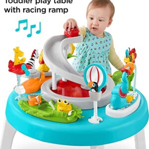 Fisher-Price Baby To Toddler Toy 3-In-1 Sit-To-Stand Activity Center With Music Lights And Spiral Ramp, Jazzy Jungle