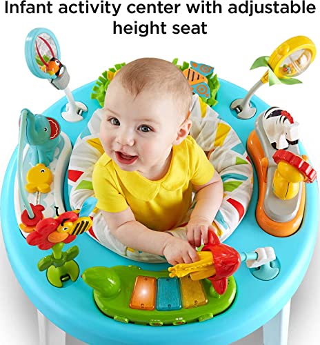 Fisher-Price Baby To Toddler Toy 3-In-1 Sit-To-Stand Activity Center With Music Lights And Spiral Ramp, Jazzy Jungle