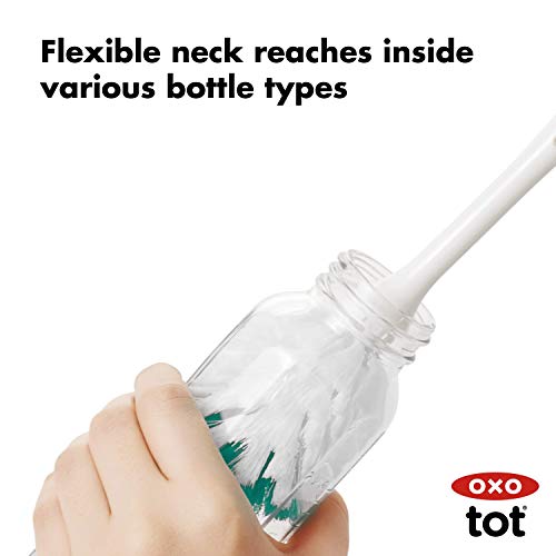 OXO Tot Bottle Brush with Nipple Cleaner, Teal