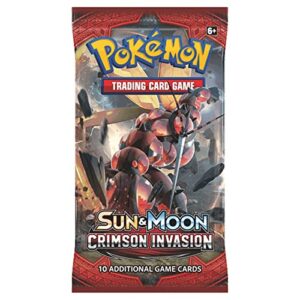 Pokemon POK81249 Sun and Moon Crimson Invasion Booster Packet Card Game