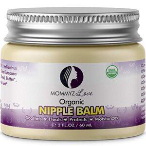 best nipple cream for breastfeeding relief (2 oz) - provides immediate relief to sore, dry and cracked nipples even after a single use - pediatrician tested - usda certified organic (1 jar)